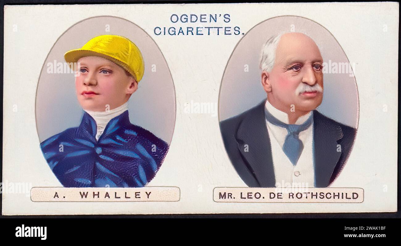 Mr Leo de Rothschild Jockey Albert Whalley - Vintage Cigarette Card ...