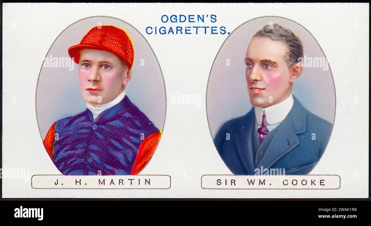 Sir William Cooke Jockey J.H.Martin - Vintage Cigarette Card ...