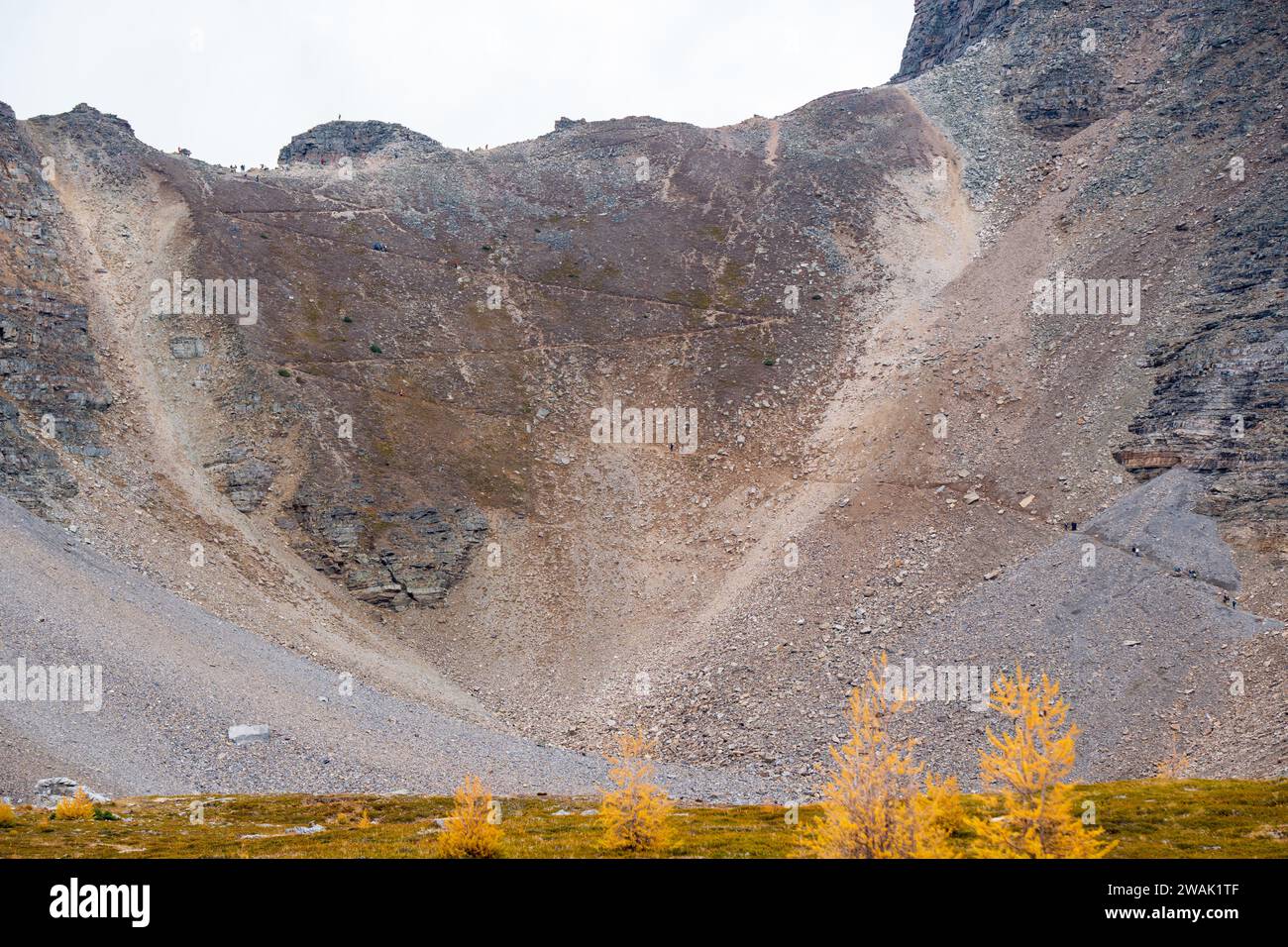 Sentinel Pass mountain trail, Canadian Rockies. Banff National Park ...