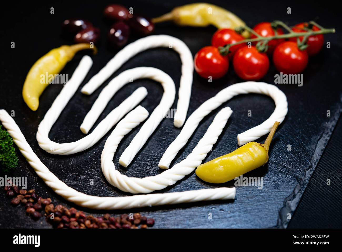 Variations of Turkish sheep cheese from Anatolia Stock Photo - Alamy