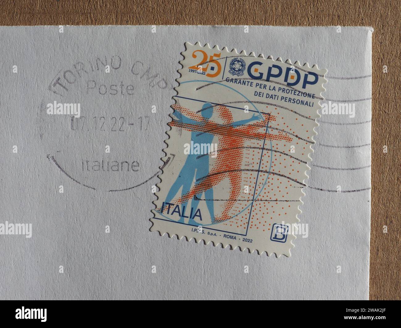 ROME, ITALY - CIRCA DECEMBER 2022: A Stamp Printed By Italy Showing ...