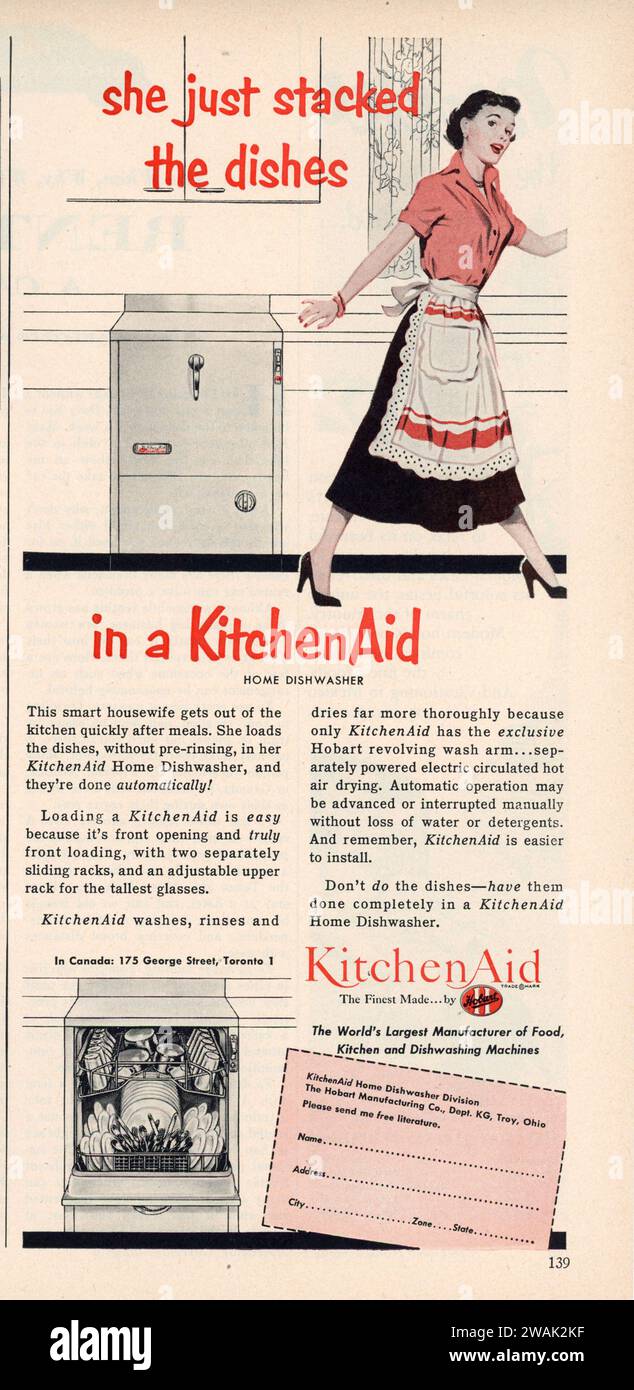 Vintage "Good Housekeeping" June 1953 Issue Advert, USA Stock Photo - Alamy