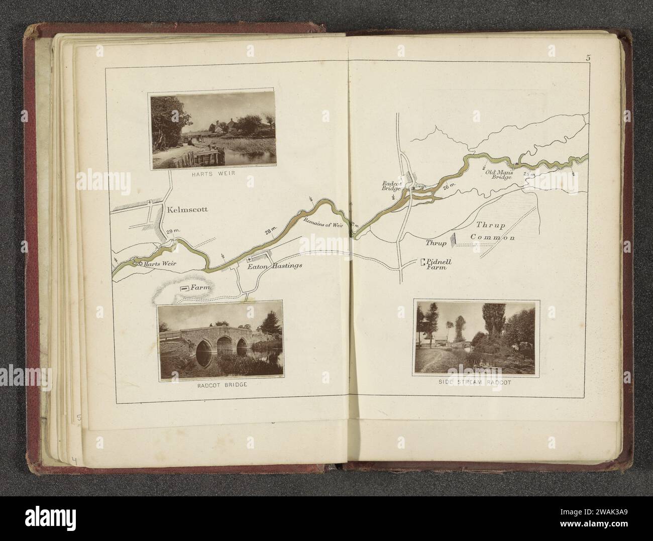 Map with three images of places along the Thames, in or after 1878 - in ...