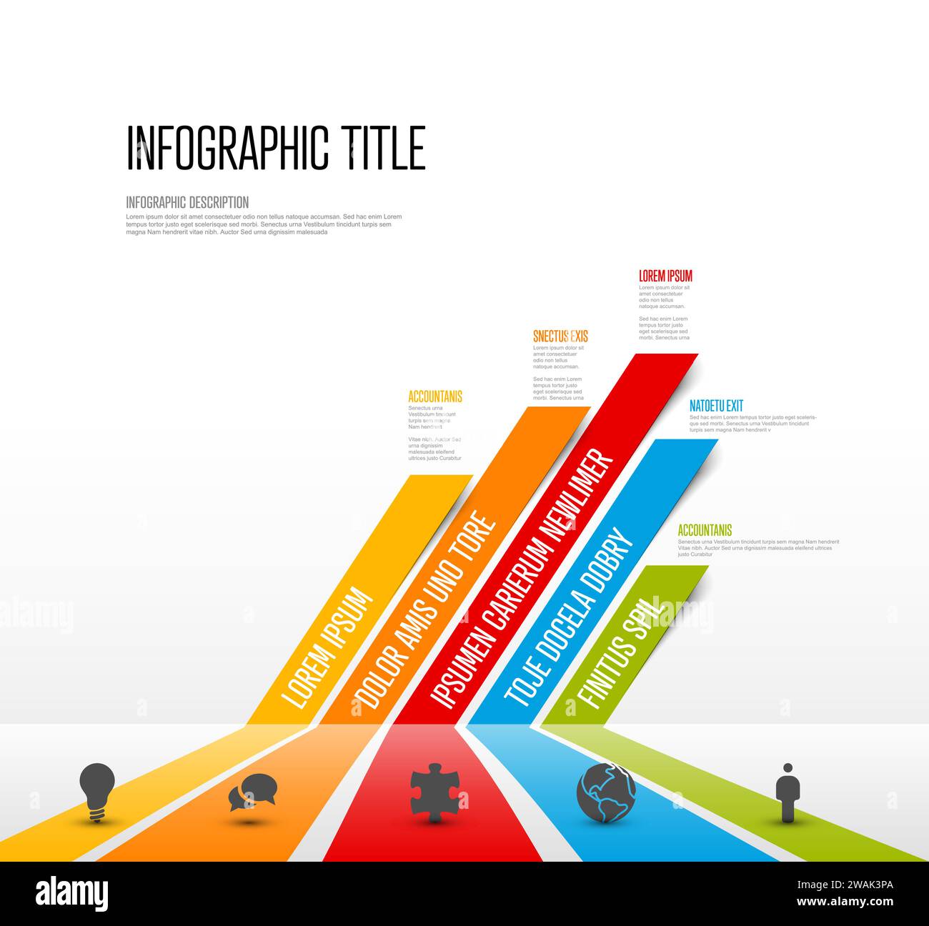 Five blocks Stock Vector Images - Alamy