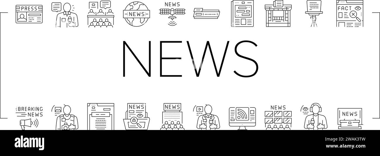 news business communication icons set vector Stock Vector Image & Art ...