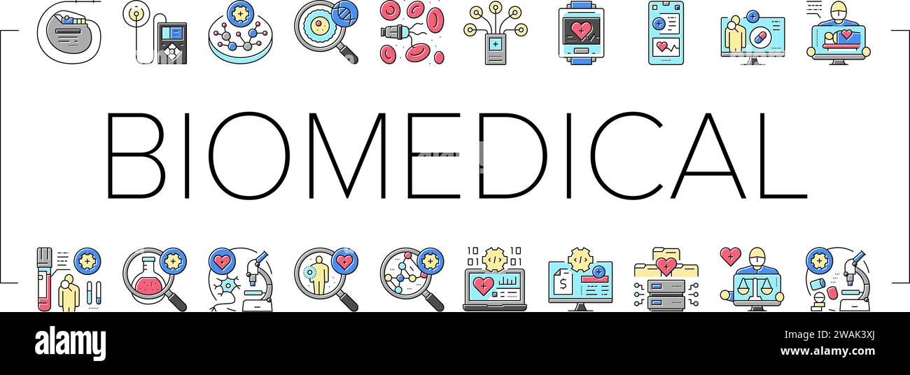 biomedical medical science icons set vector Stock Vector Image & Art ...