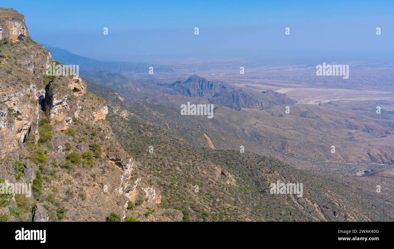view of Jabal Samhan with majestic mountain range that offers a ...