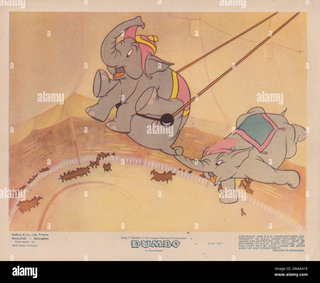 Dumbo Walt Disney 1941 British Lobby Card Stock Photo - Alamy