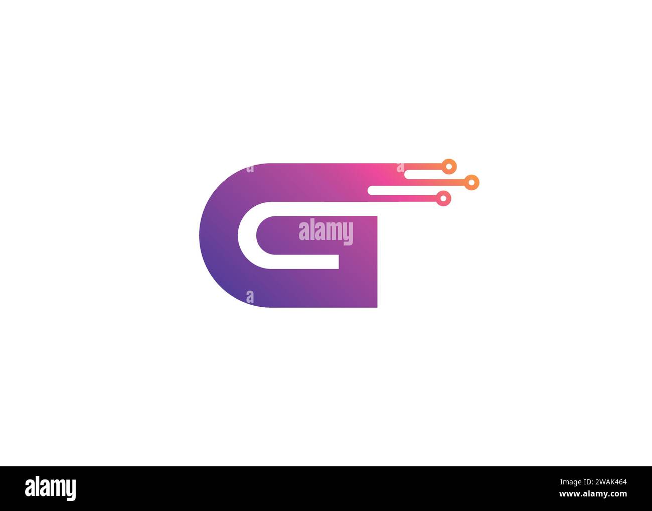 Letter G Technology vector monogram logo design template. Letter G ...