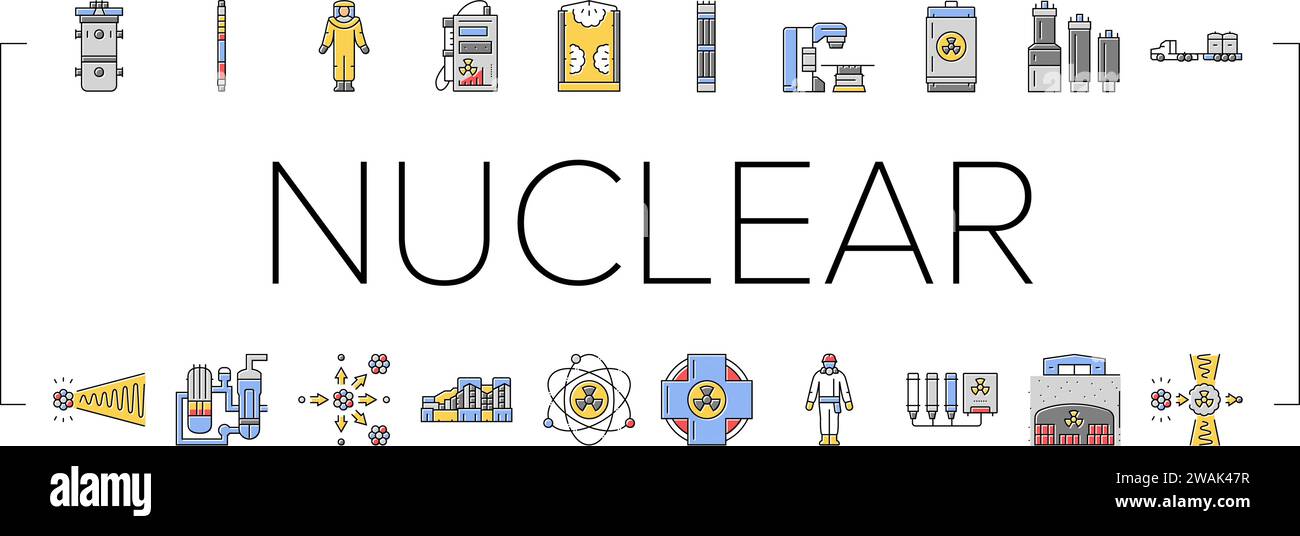 nuclear engineer energy power icons set vector Stock Vector Image & Art ...