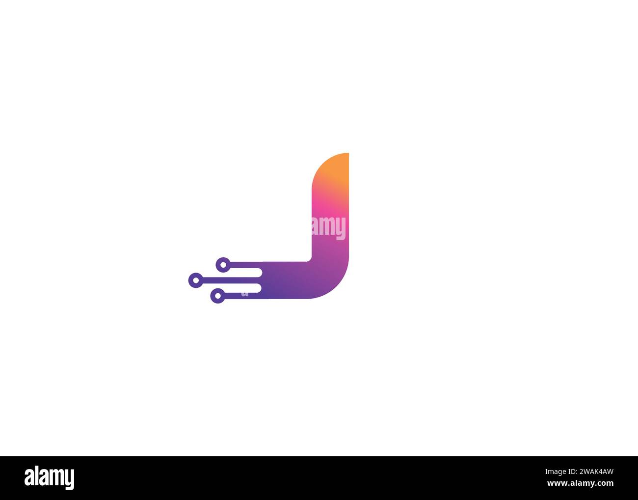 Letter J Technology vector monogram logo design template. Letter J ...