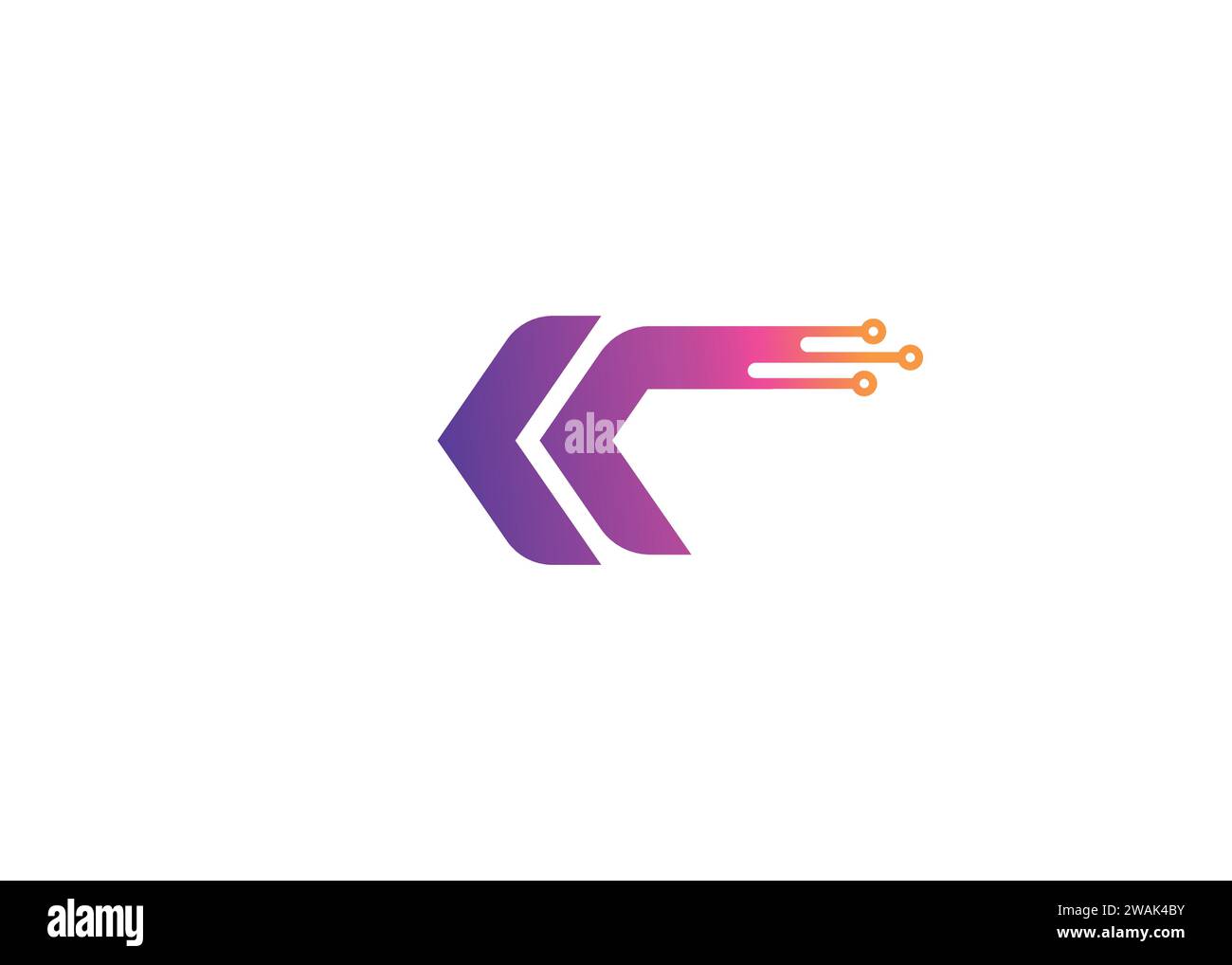 Letter K Technology vector monogram logo design template. Letter K ...