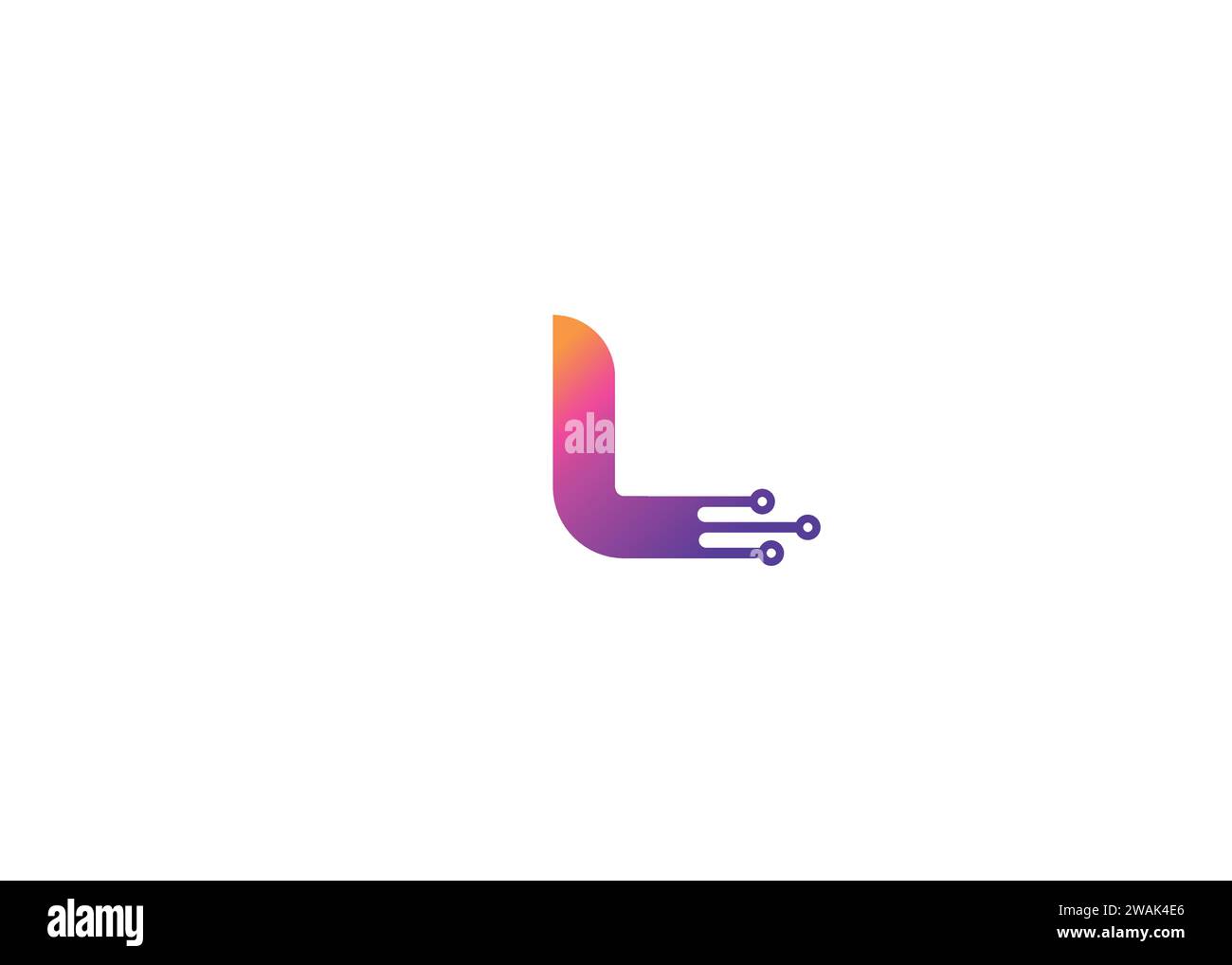 Letter L Technology vector monogram logo design template. Letter L ...