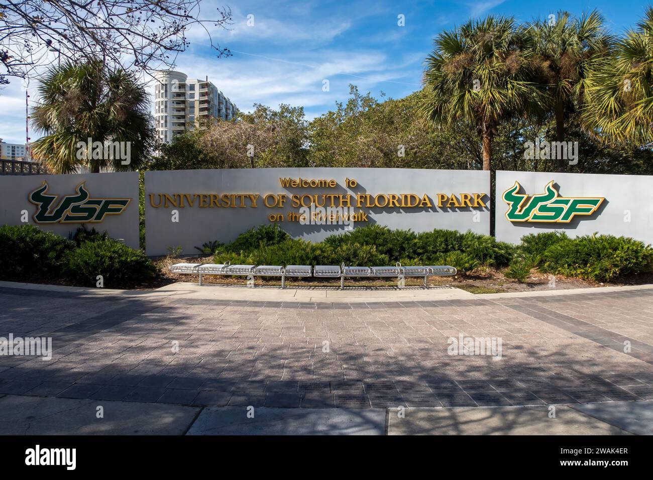 The University of South Florida Park by the Tampa Riverwalk in Florida ...