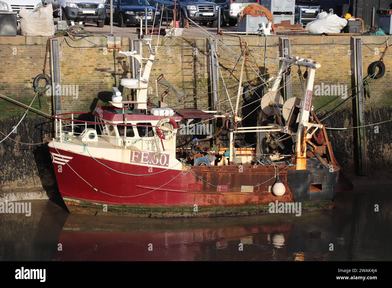 fishing boat in harbour Stock Photo - Alamy