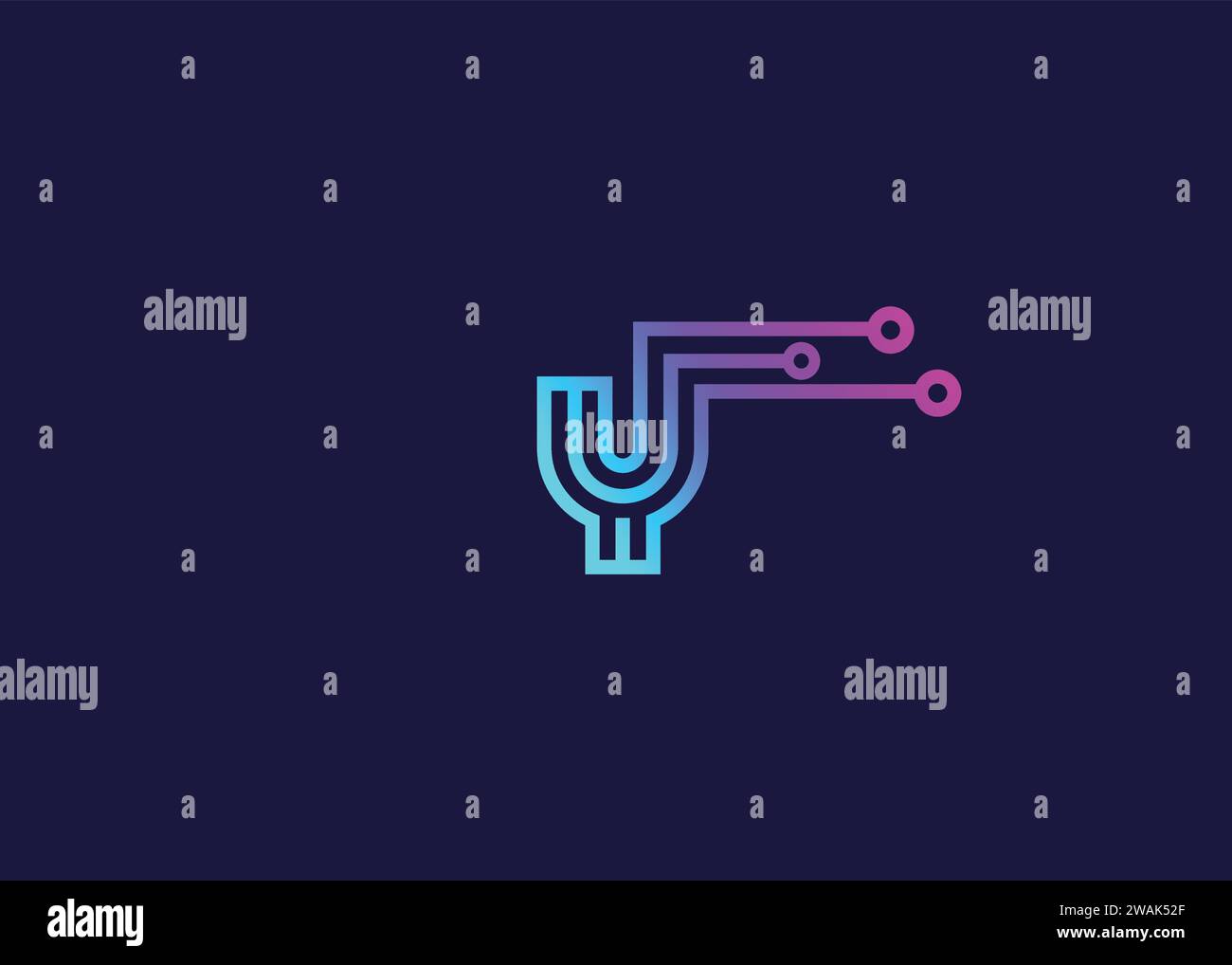 Letter Y Technology vector monogram logo design template. Letter Y ...