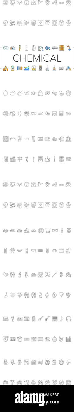chemical engineer research icons set vector Stock Vector Image & Art ...