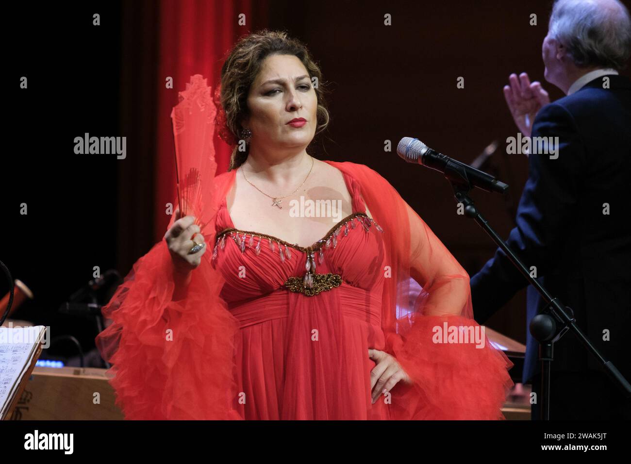 Flamenco singer Estrella Morente performs during the concert with the ...