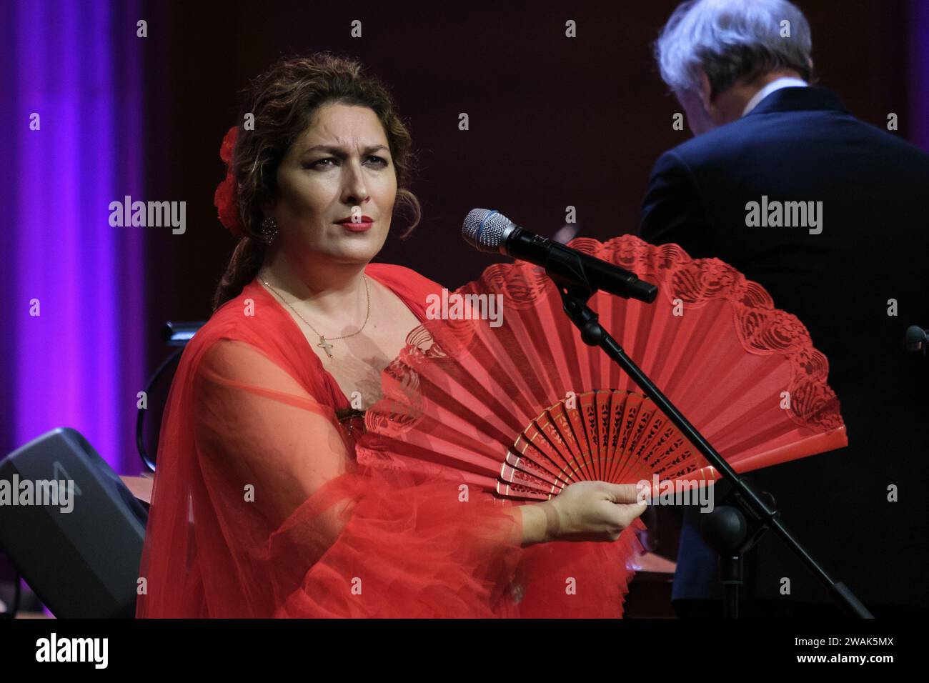 Flamenco singer Estrella Morente performs during the concert with the ...