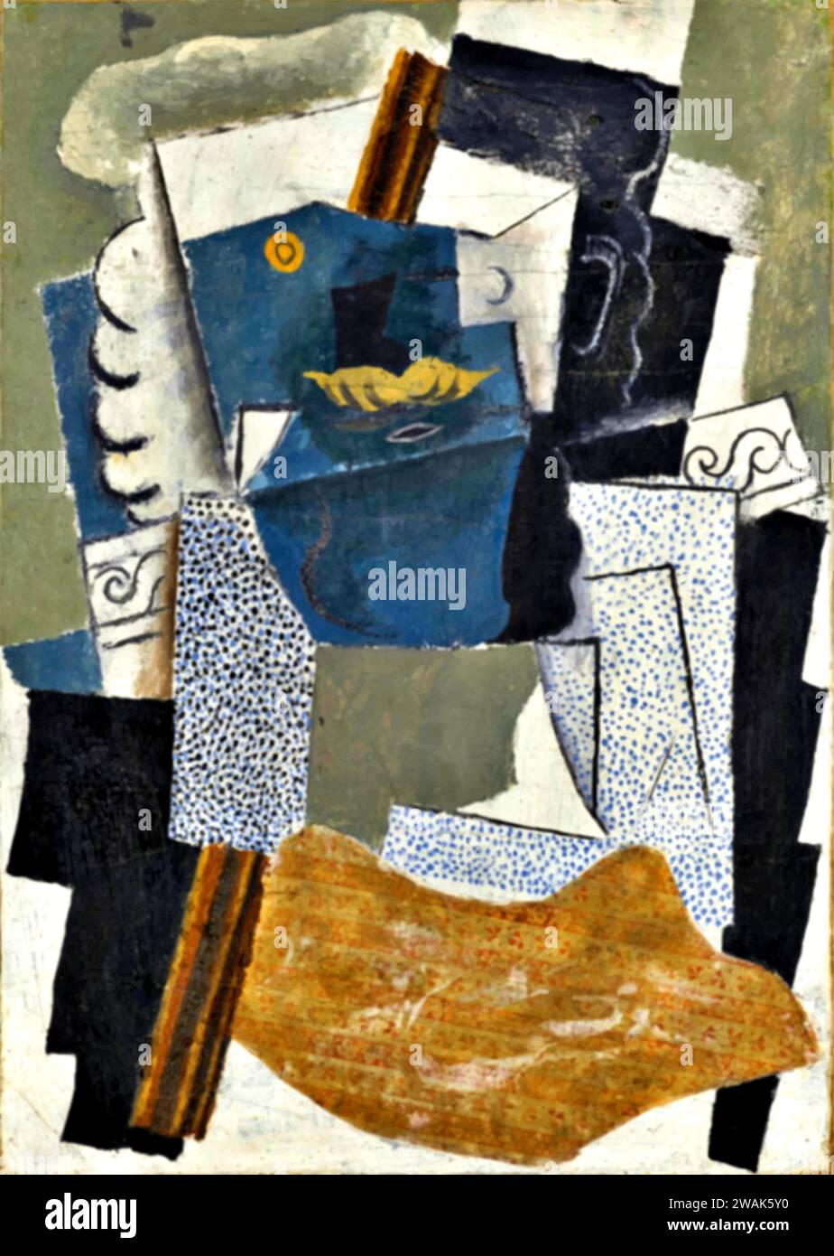 Man with a mustache; Homme a la moustache, 1914 (Painting) by Artist ...