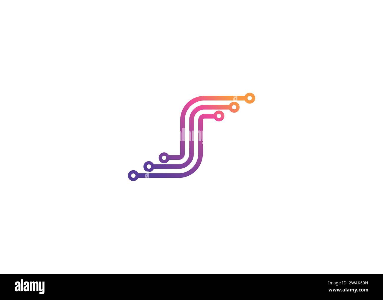 Letter S Technology vector monogram logo design template. Letter S ...