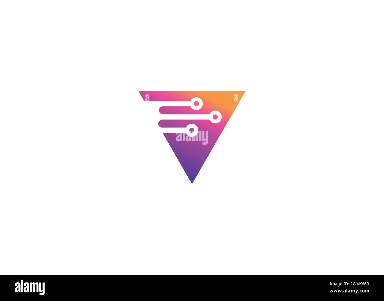Letter v tech logo Cut Out Stock Images & Pictures - Alamy
