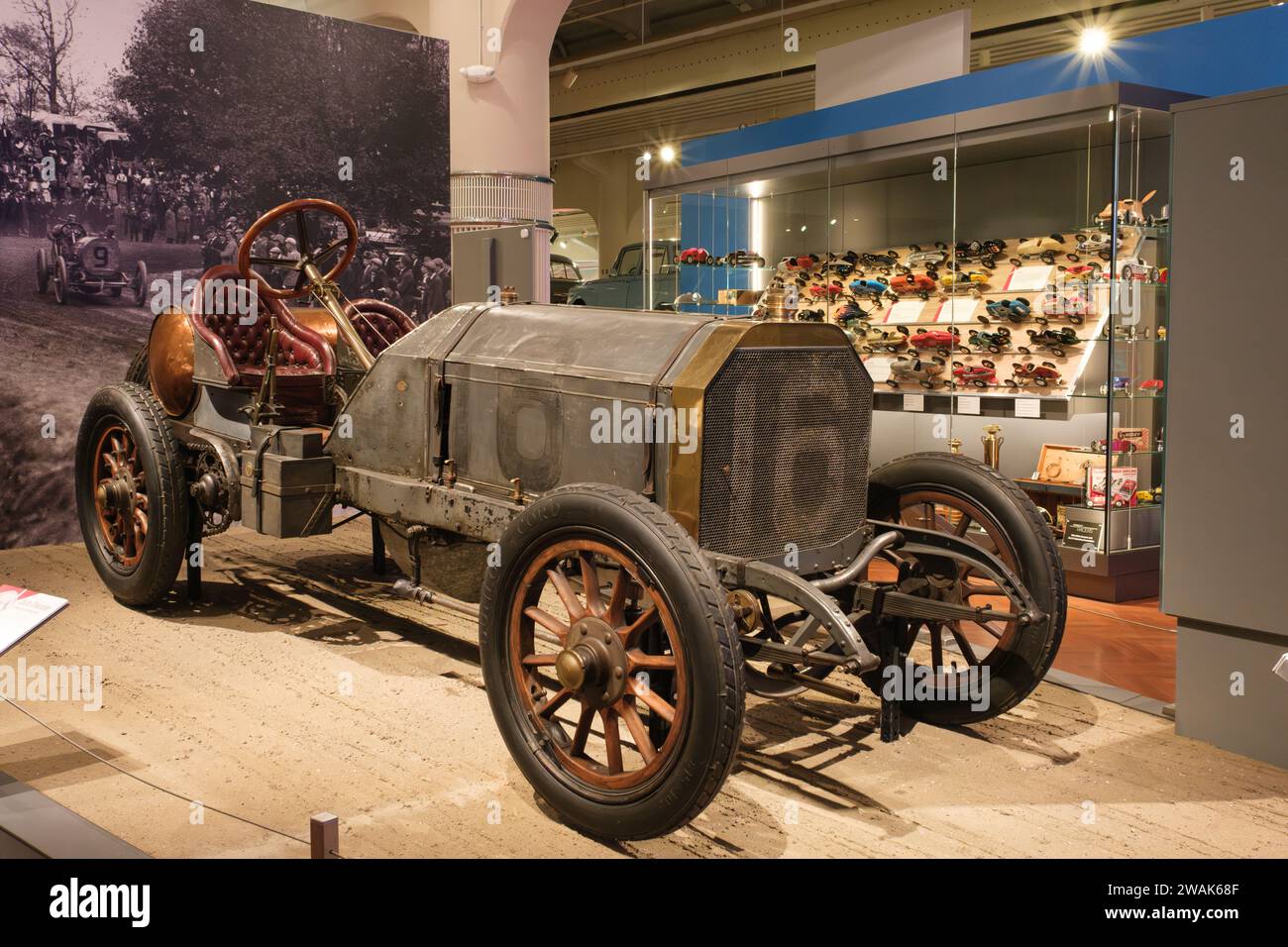 The 1906 Locomobile race car, called Old 16, on display at The Henry ...