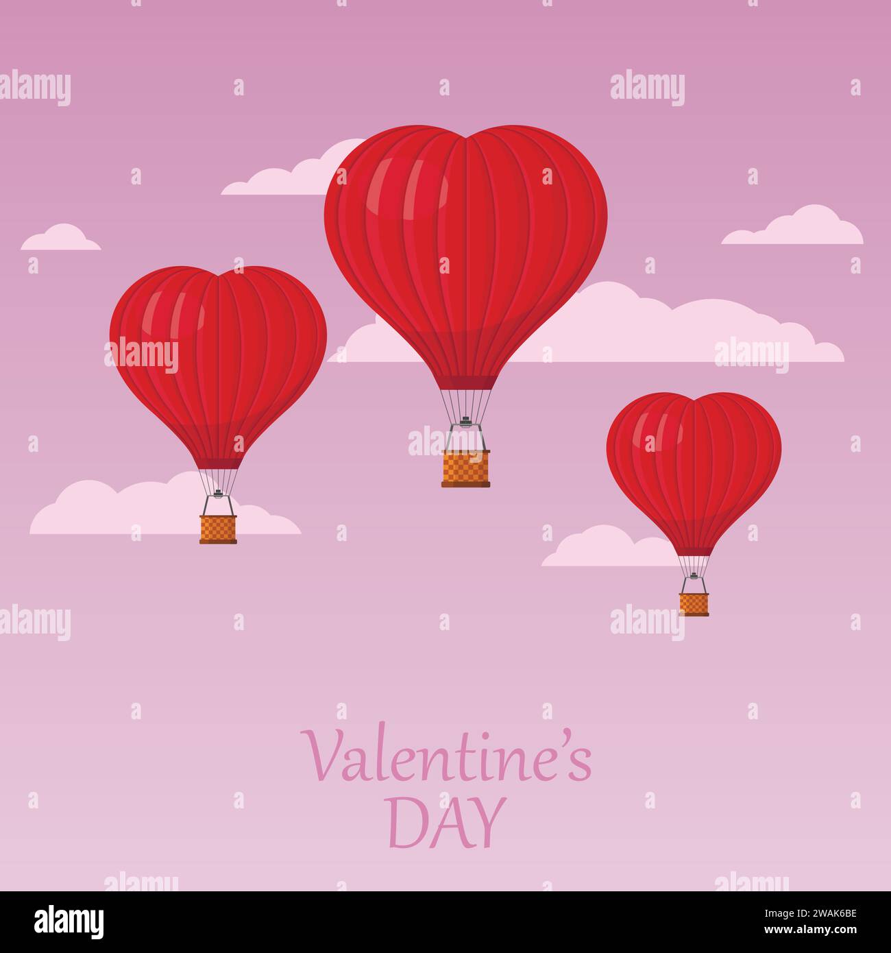 Three hot air balloons in the sky Stock Vector Images - Alamy