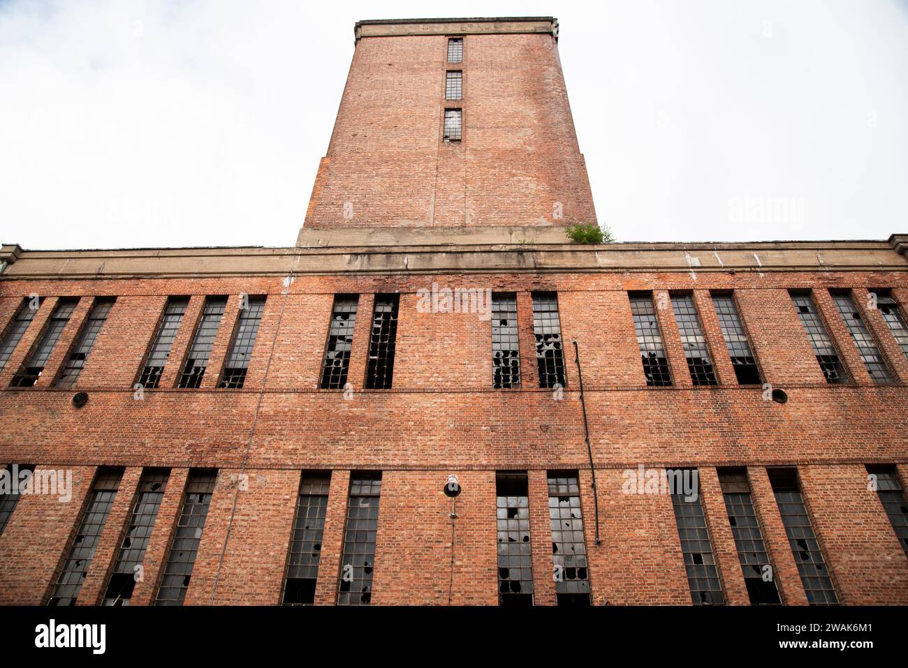 Old destroyed factory in Poland. Urbex made of brick Stock Photo - Alamy