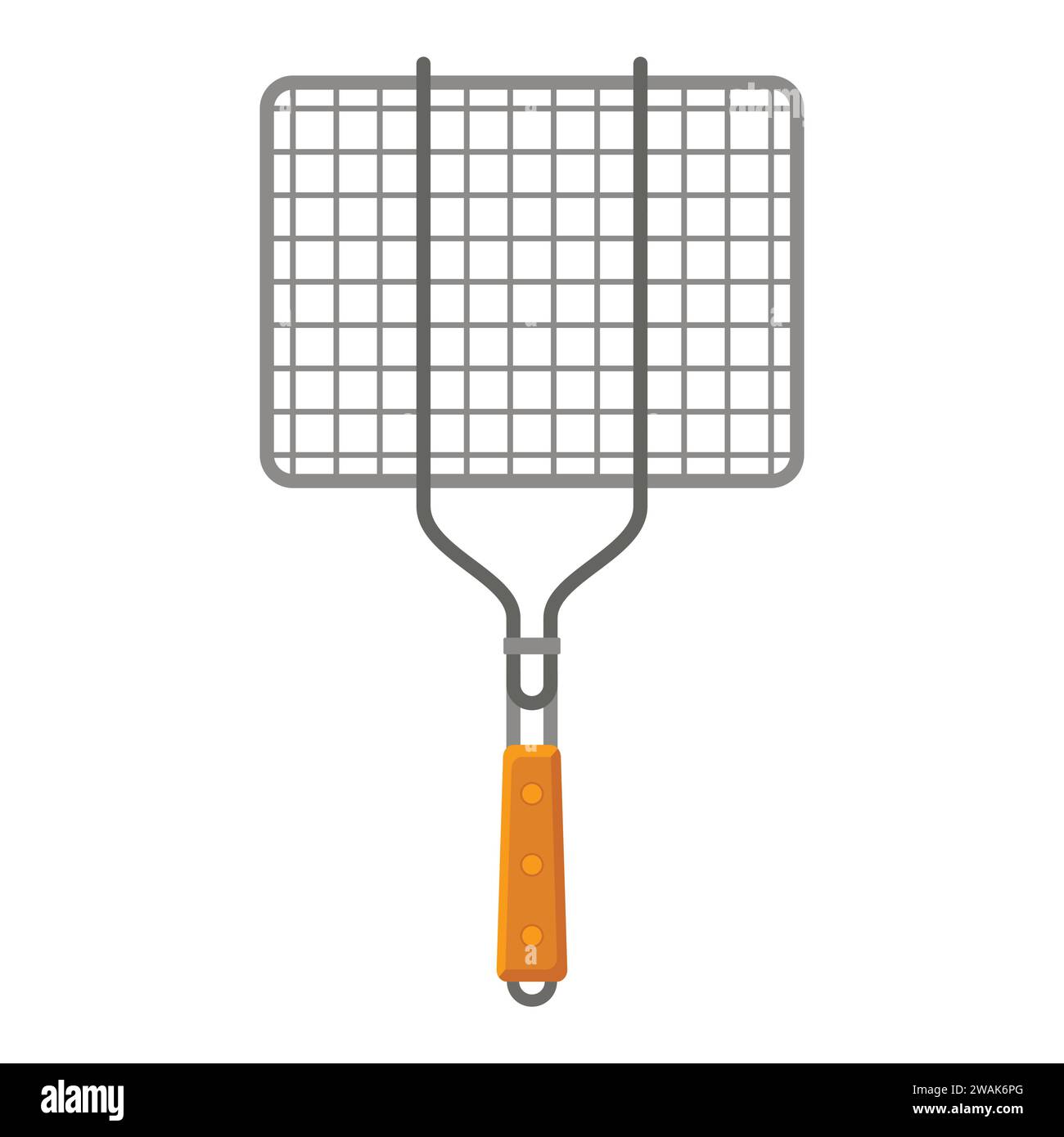 Lattice barbecue grill for cooking on the fire isolated on white ...