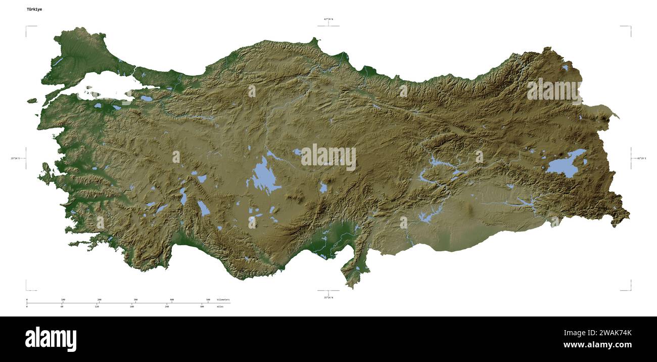Shape of a Pale colored elevation map with lakes and rivers of the ...