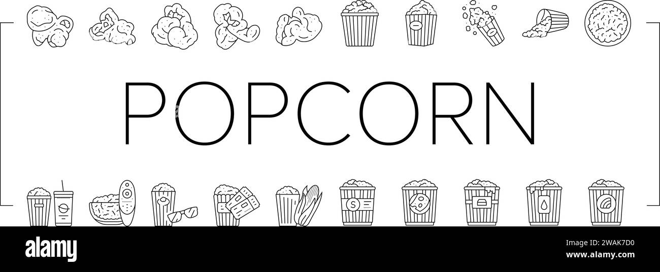 Movie popcorn poster Black and White Stock Photos & Images - Alamy
