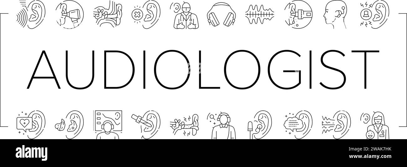 Hearing test doctor Black and White Stock Photos & Images - Alamy