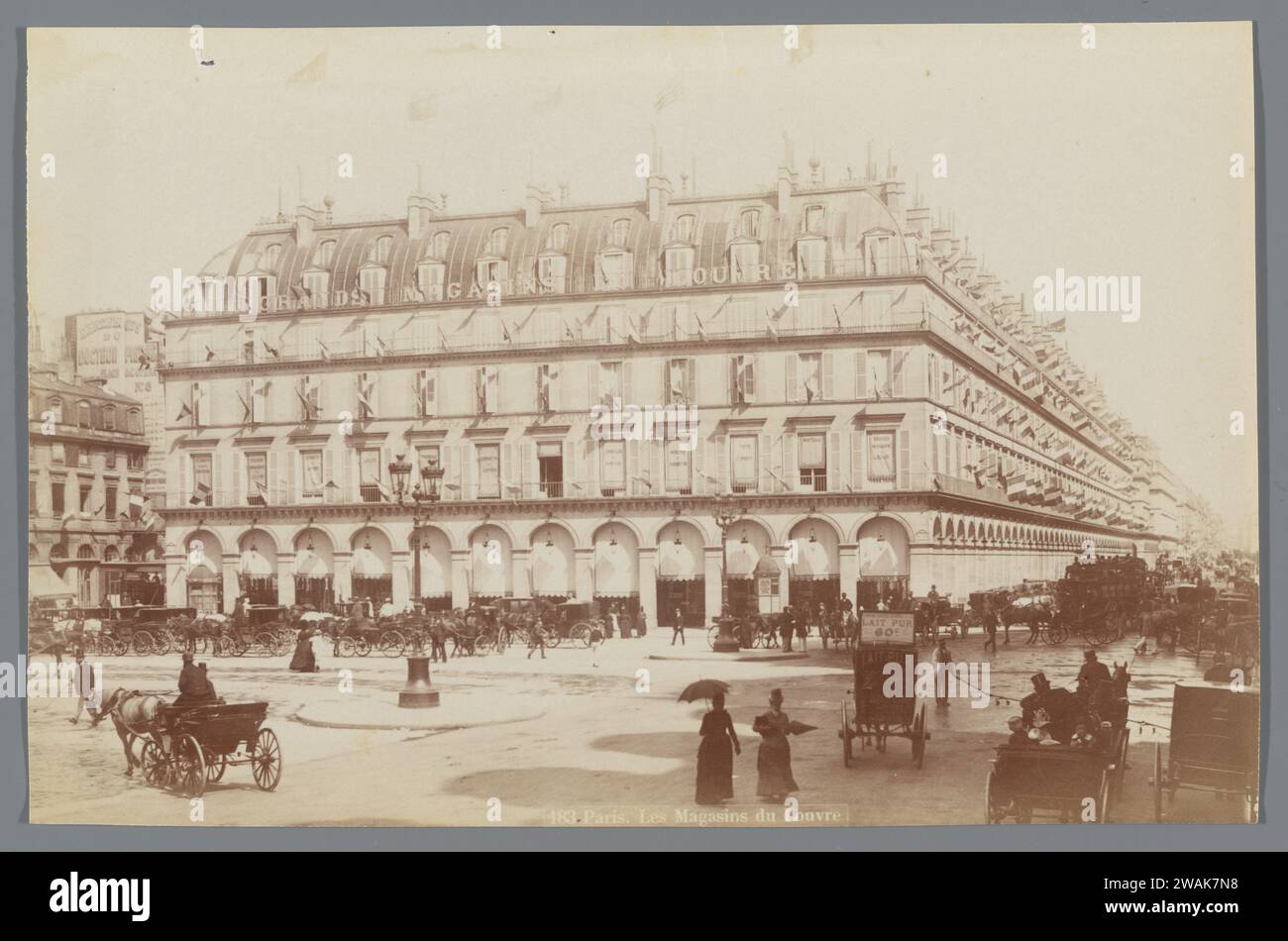 Louvre Te Parjs stores, Anonymous, 1870 - 1890 photograph Paris paper ...