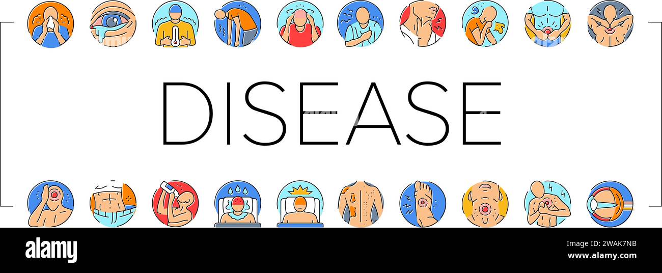 disease health heart icons set vector Stock Vector Image & Art - Alamy