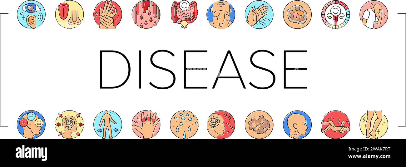 disease medical health icons set vector Stock Vector Image & Art - Alamy