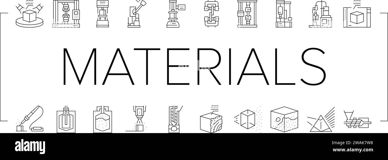Material Construction Engineer Icons Set Vector Stock Vector Image And Art Alamy