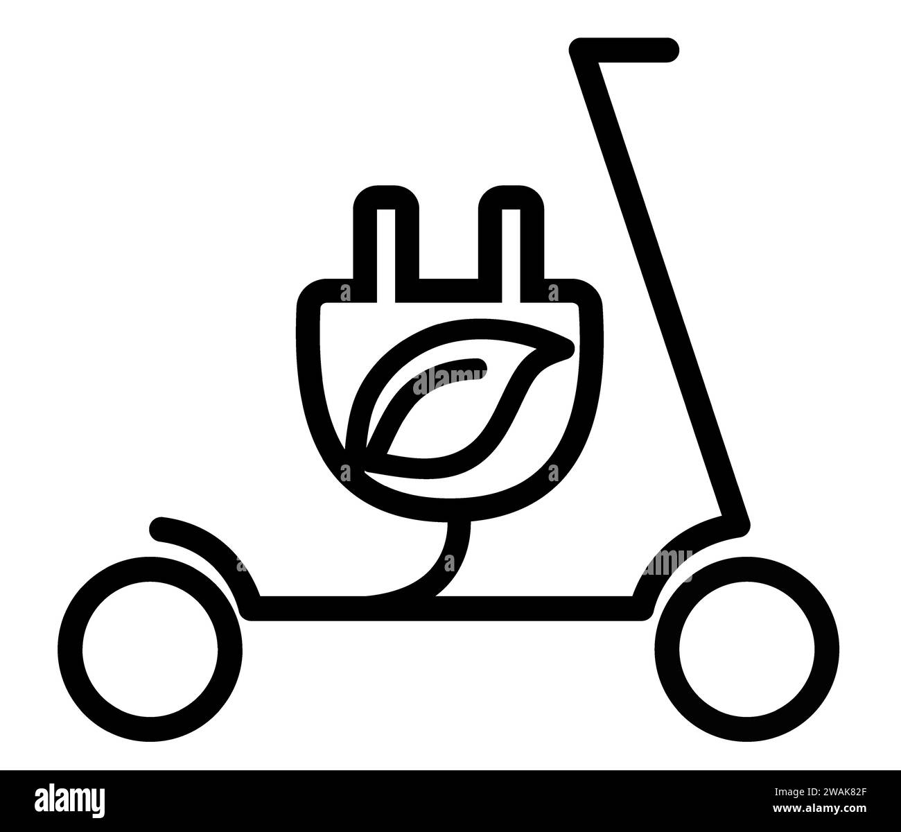 Scooter icon vector icon. Editable stroke. linear style sign for use web design and mobile apps ...