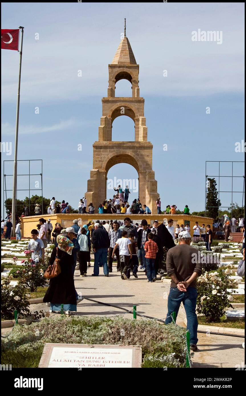 Memorial park in Gallipoli in Turkey with the names of the fallen ...