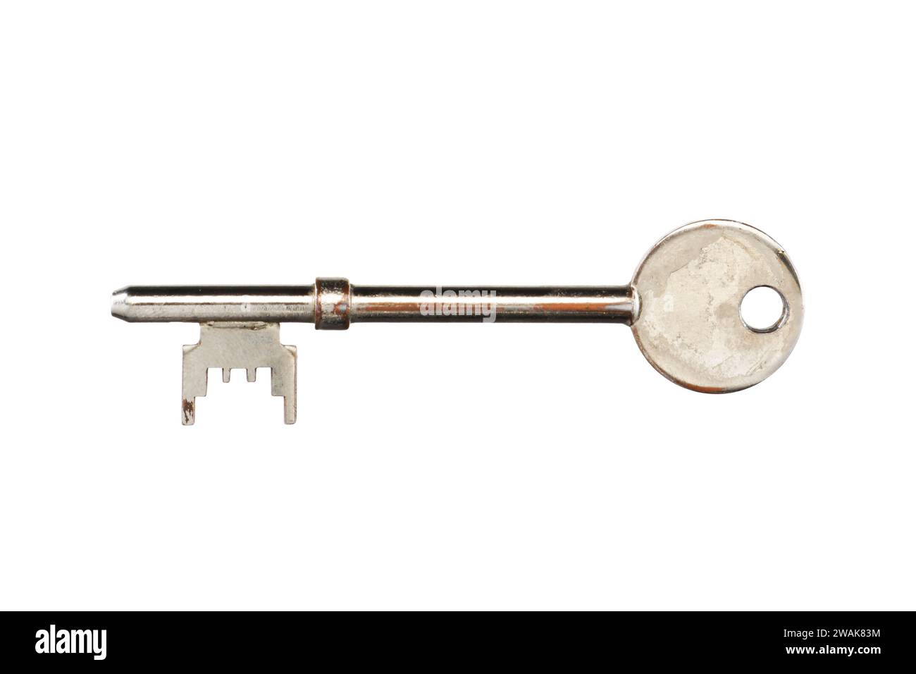 Silver key for mortice lock with clipping path Stock Photo - Alamy
