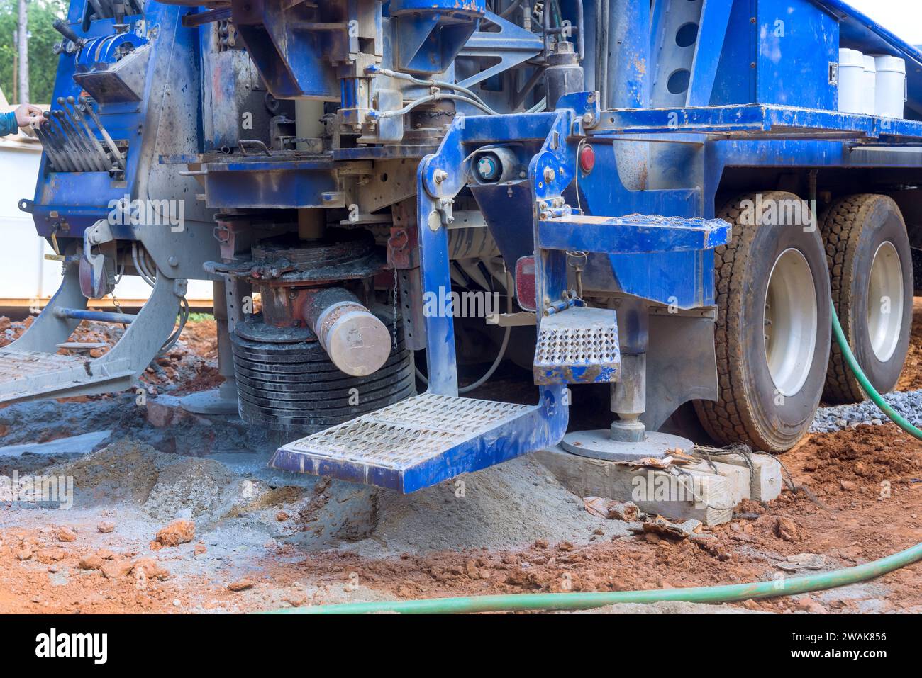 Water is flowing from artesian well from water supply when ground water ...