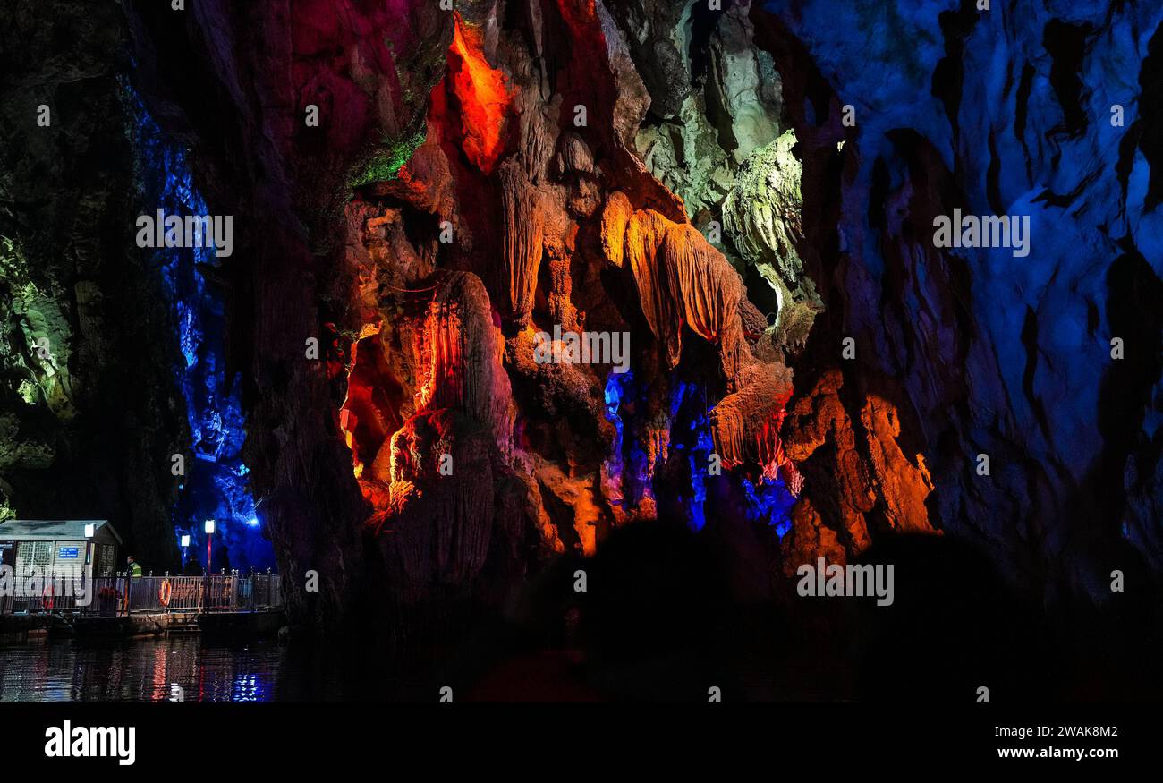 Anshun. 5th Jan, 2024. This photo taken on Jan. 5, 2024 shows a karst ...