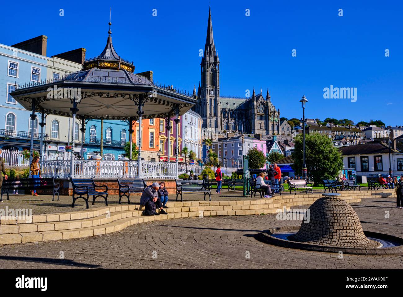 Republic of Ireland, County Cork, Cobh, John F. Kennedy Park, kiosk ...