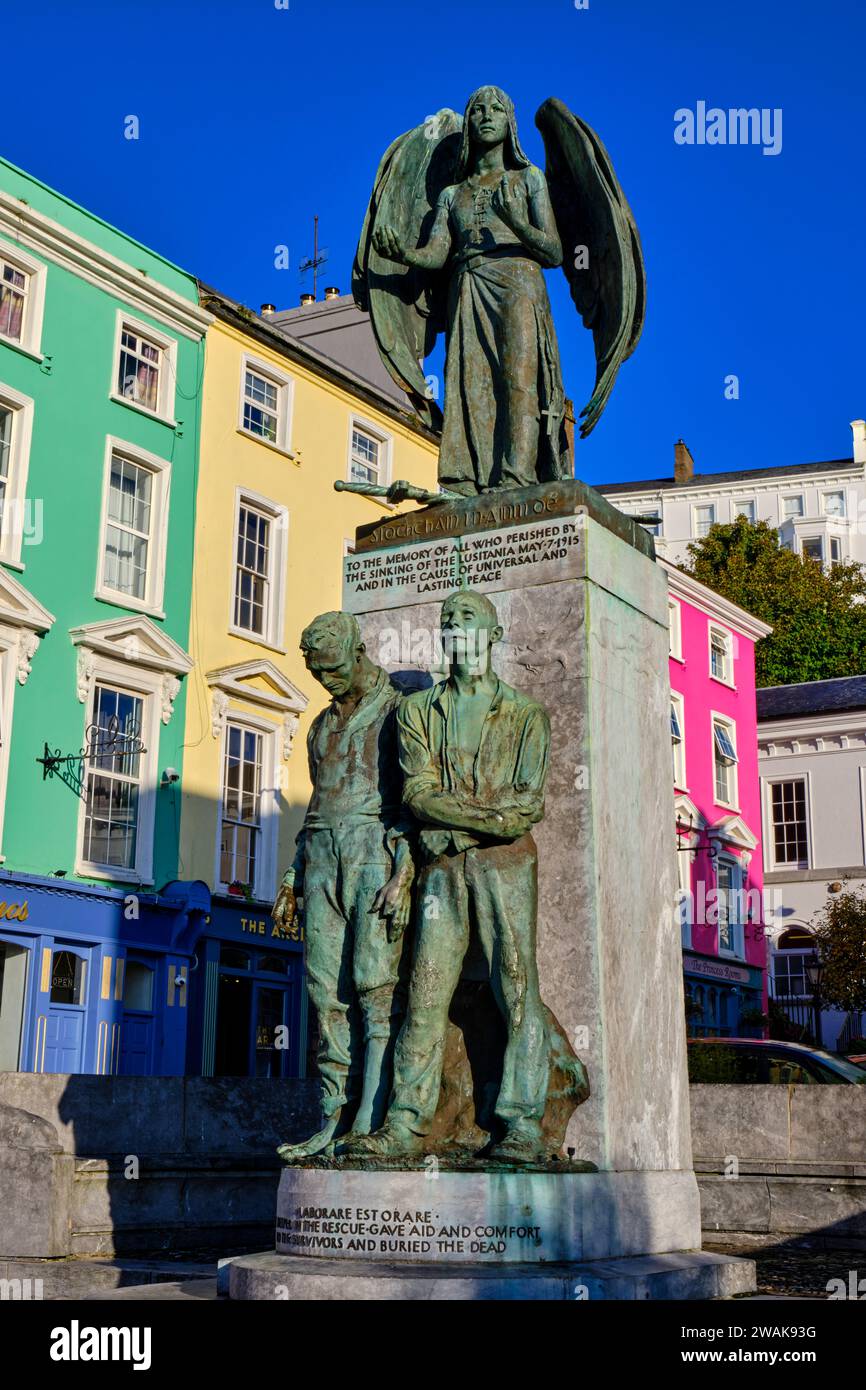 Republic of Ireland, County Cork, Cobh, Lusitania memorial Stock Photo ...
