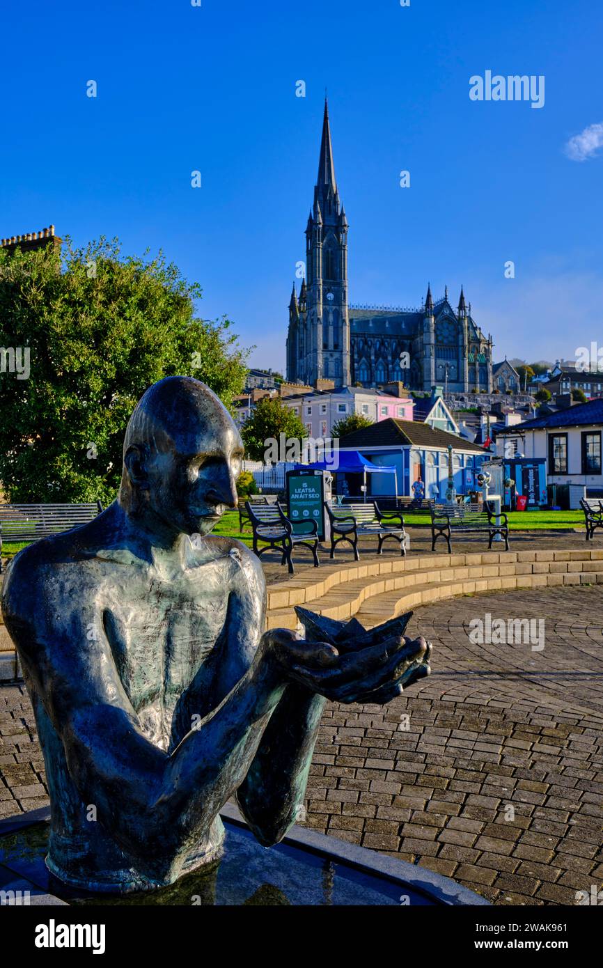 Republic of Ireland, County Cork, Cobh, The Navigator, sculpture by ...