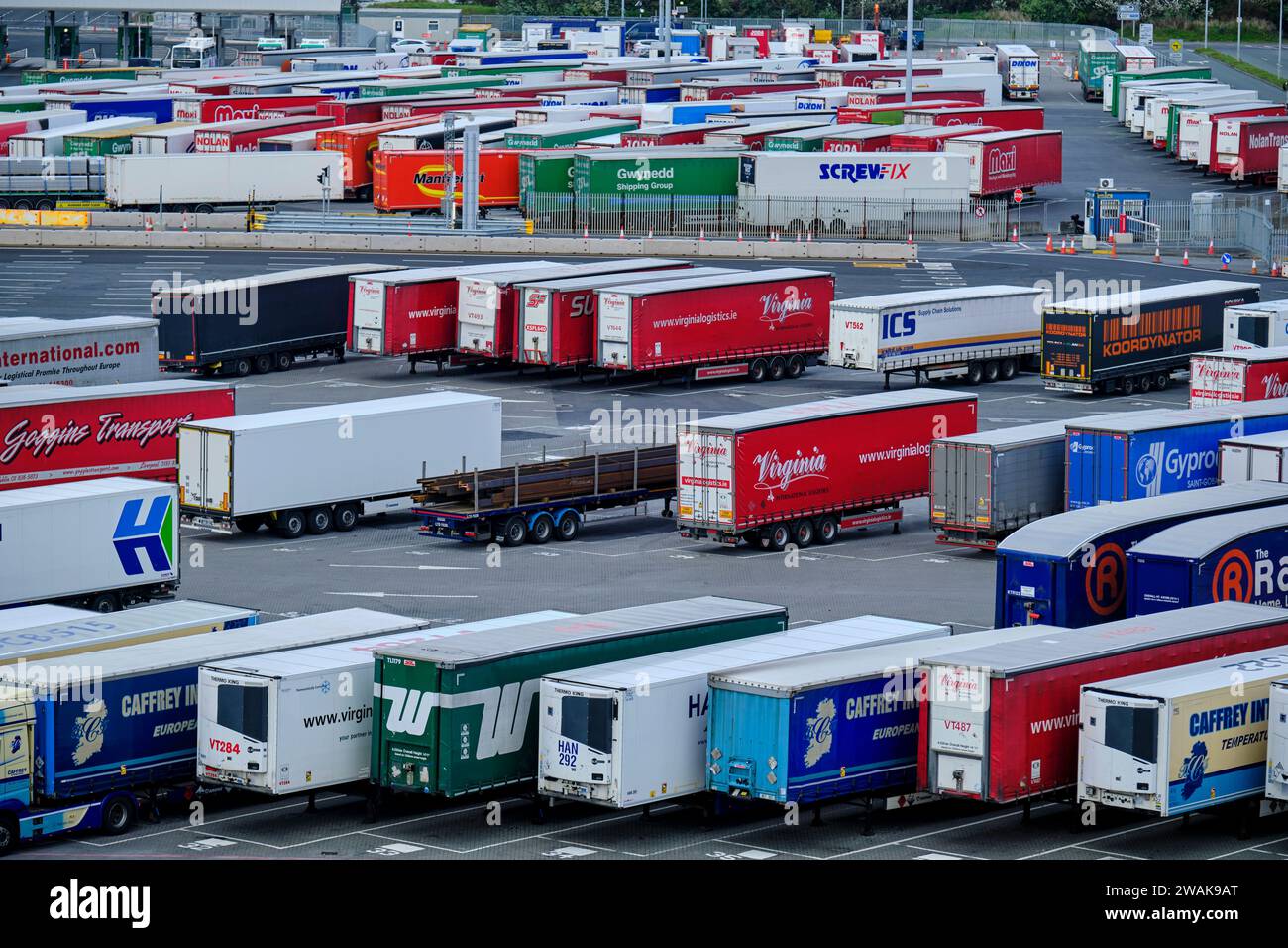 Republic of Ireland, Dublin, containers on Dublin Port Stock Photo - Alamy
