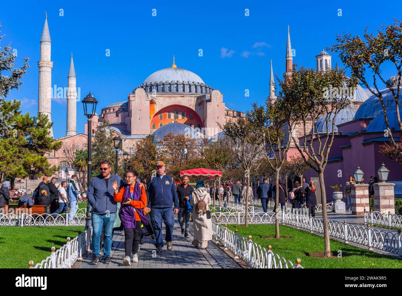 Istanbul, Turkey - November 14, 2023. View of the Sultan Ahmet Park in ...