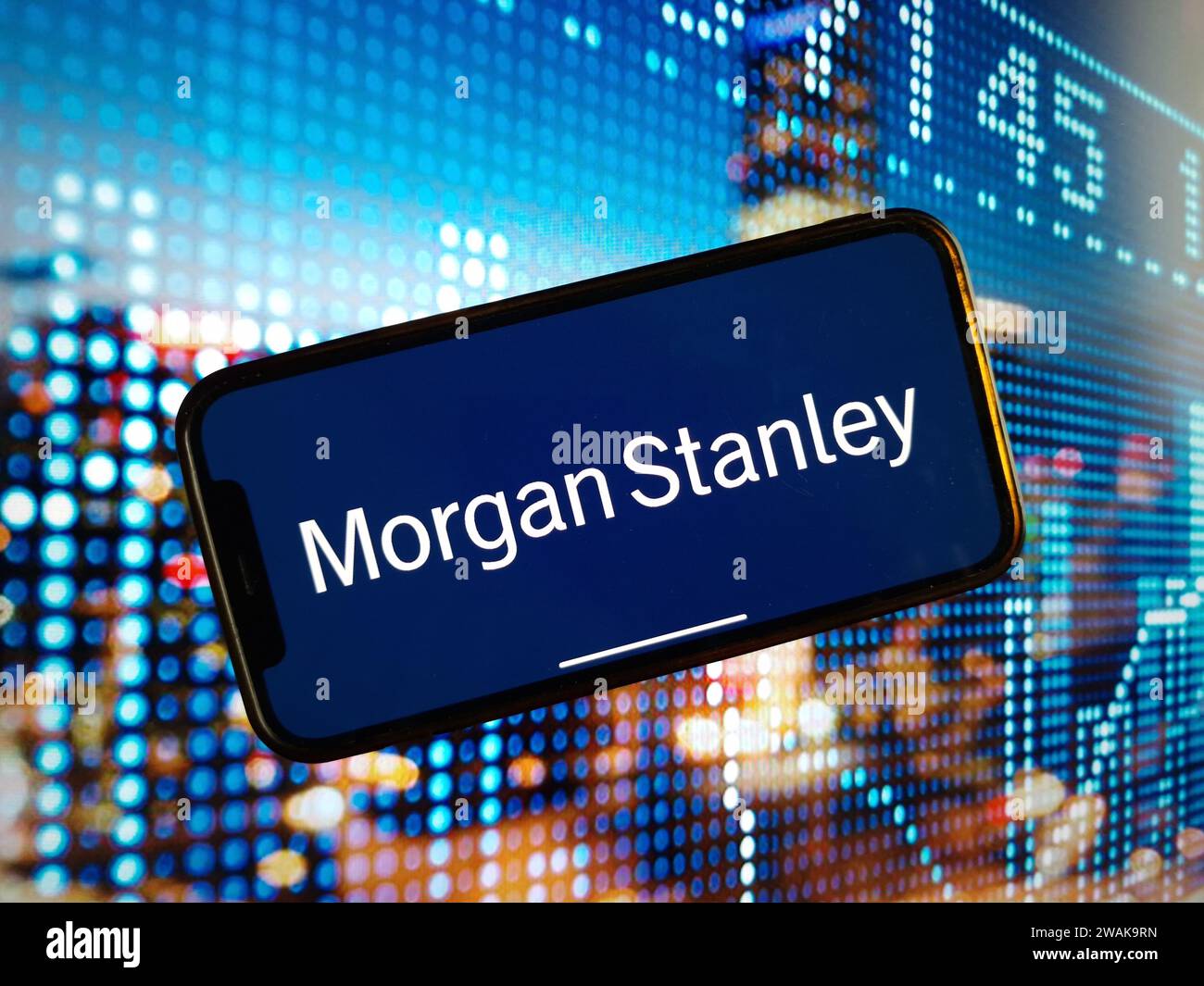 Konskie, Poland - January 04, 2024: Morgan Stanley company logo ...