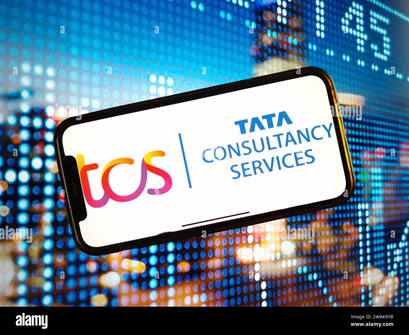 Konskie, Poland - January 04, 2024: TCS Tata Consultancy Services ...