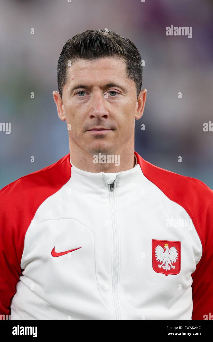 Robert Lewandowski of Poland seen in action during the FIFA World Cup ...